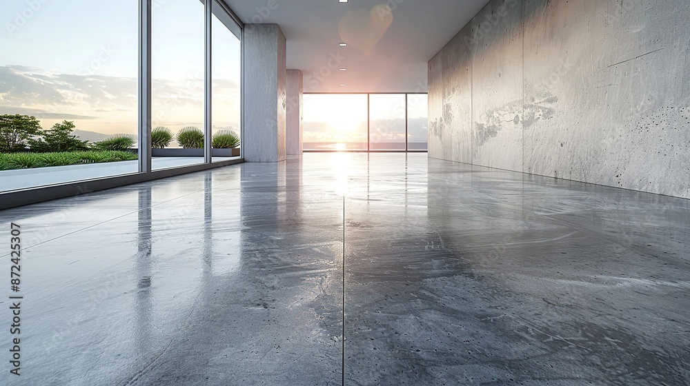 Smooth concrete floor texture with a clean, polished finish, ideal for ...