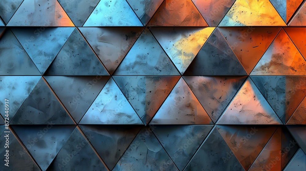 Equilateral triangles in a repeating pattern with a subtle gradient ...