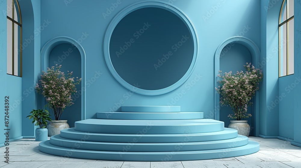 Dynamic stage podium mockup with interchangeable podium angles and ...