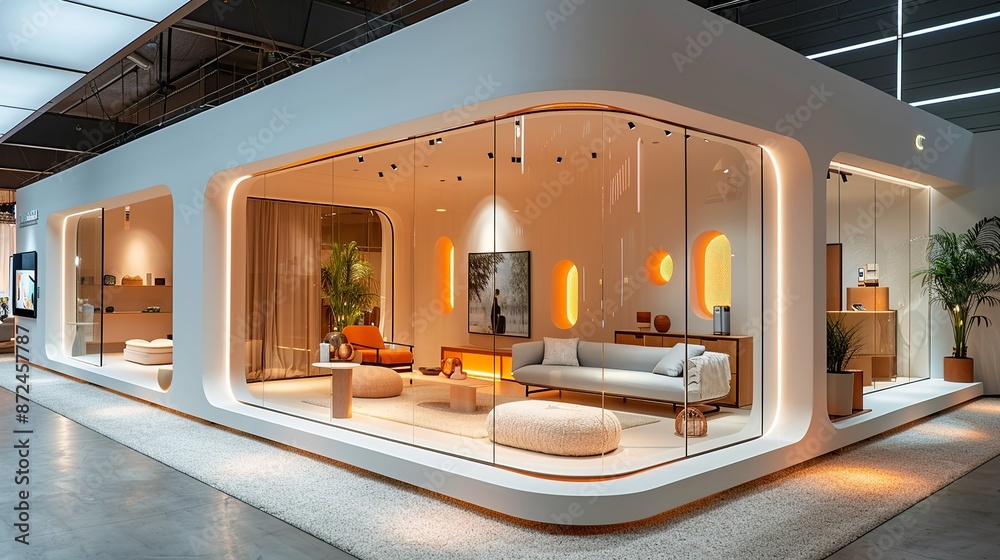 Showcase product launches with podiums offering demo areas, product ...