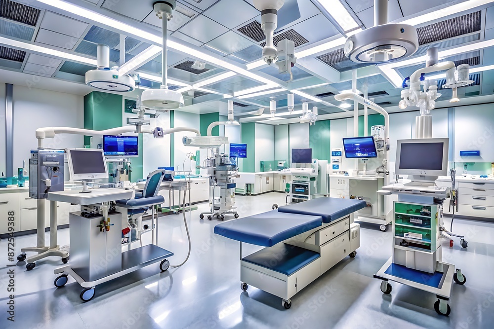 Modern catheterization lab in a state-of-the-art hospital features ...