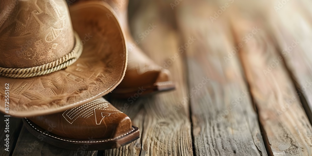 Desk design with rodeo arena theme featuring cowboy hat boots and spurs ...