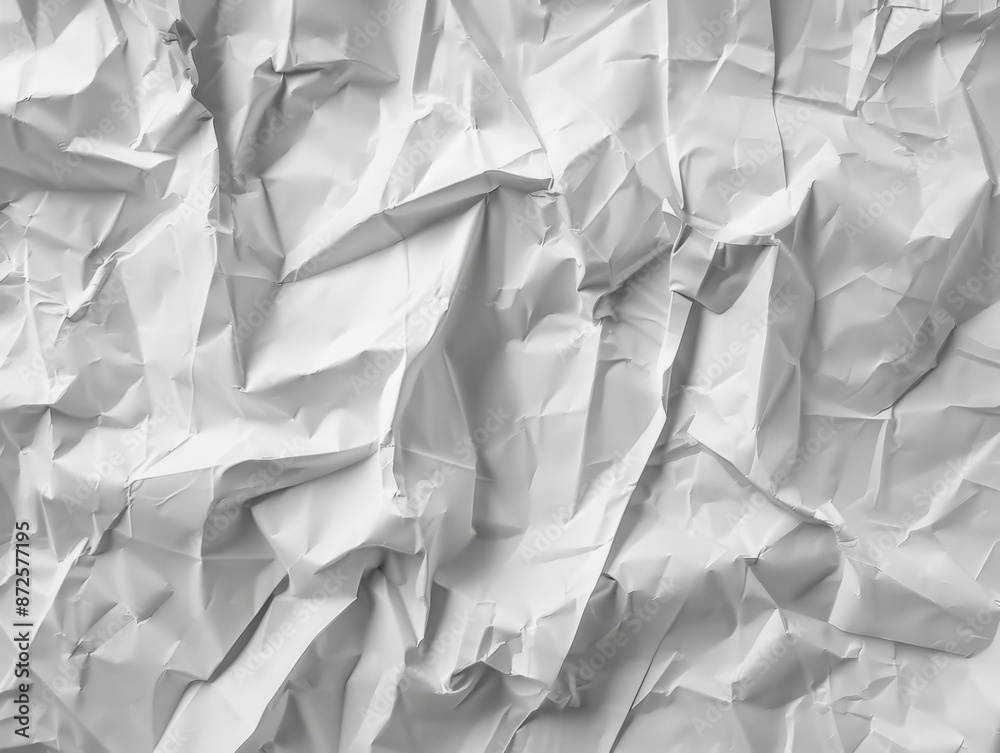 Light grey crumpled paper texture with subtle folds and creases, giving ...