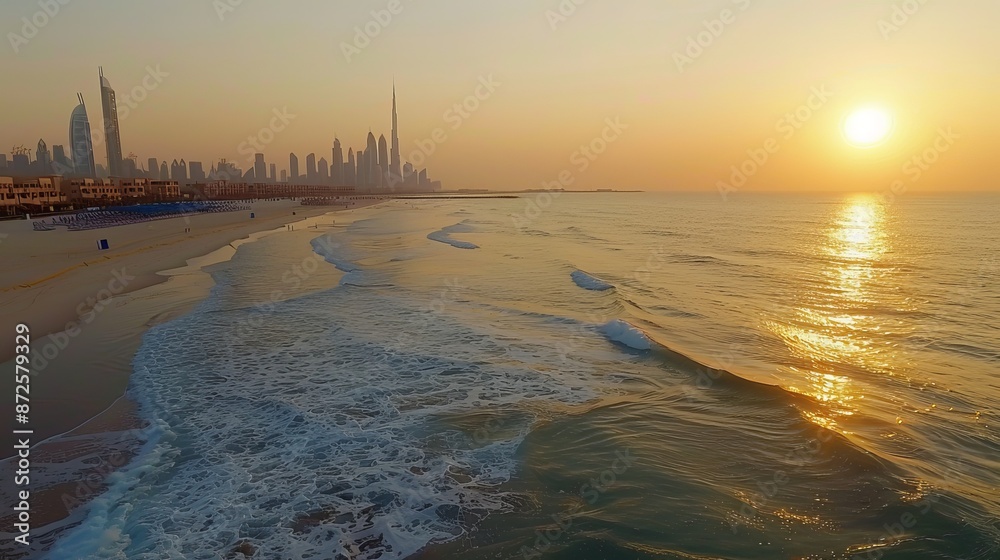 An amazing view of Jumeirah Beach behind Sunset Mall in Jumeirah, Dubai ...