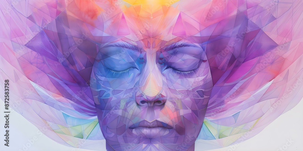 Watercolor painting showcasing the vibrant representation of Egyptian ...