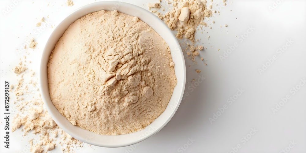 Capturing Kava Root Powder in Close-up Product Photography on a White ...
