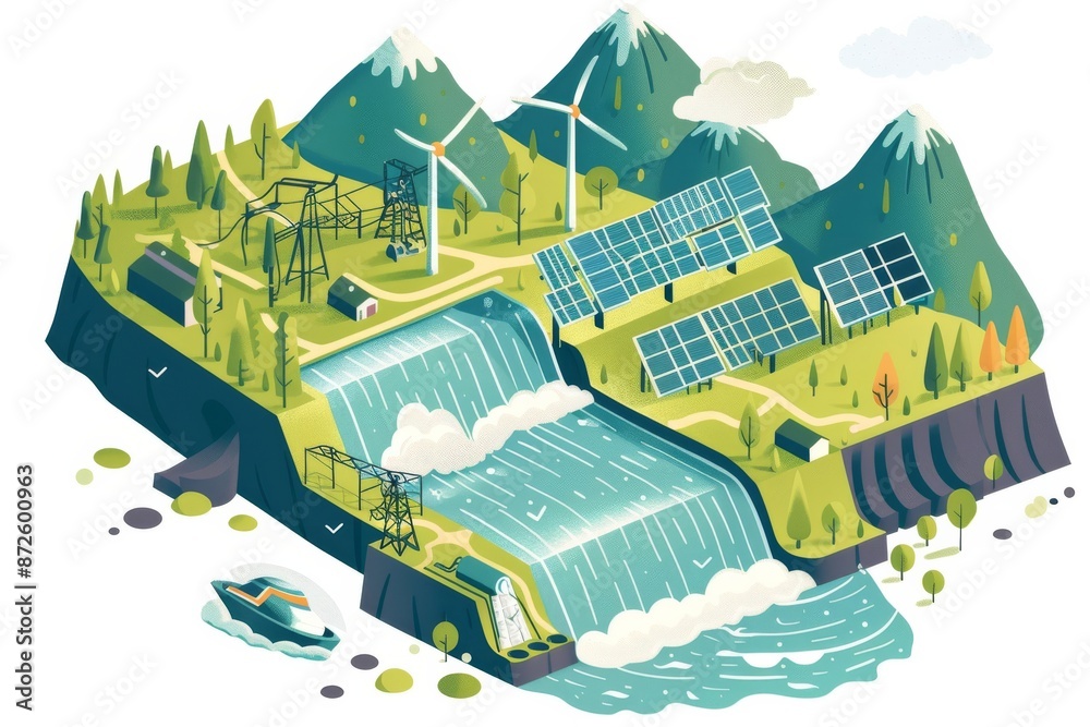 Produce simple â€˜how do they workâ€™ images of different renewable ...