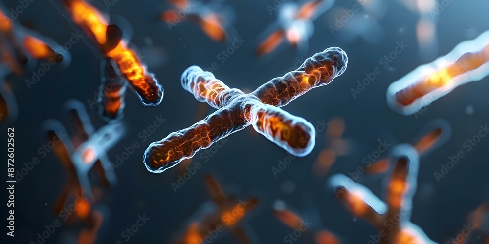 High-resolution image of human chromosomes for biology science ...