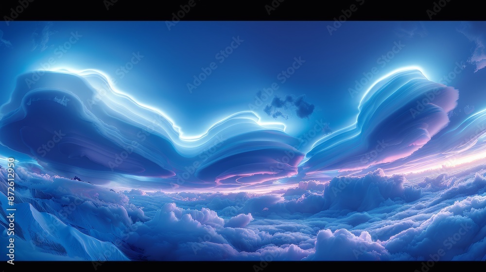 Lenticular clouds, atmospheric marvel, lens-shaped formations, high ...