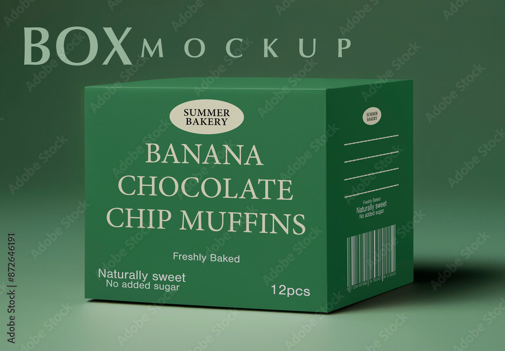 Kraft Snack Box Mockup Stock Template | Adobe Stock