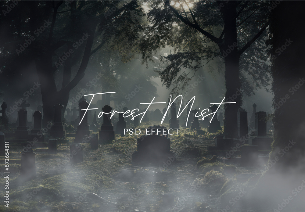 Forest Mist PSD Effect Stock Template | Adobe Stock