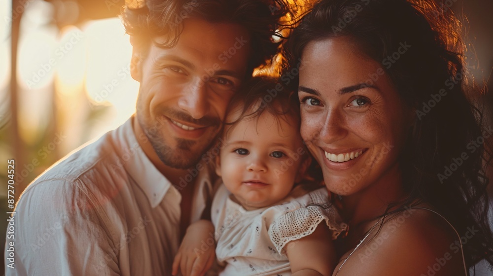 International adoption. Diverse foster parents welcome adopted son with ...