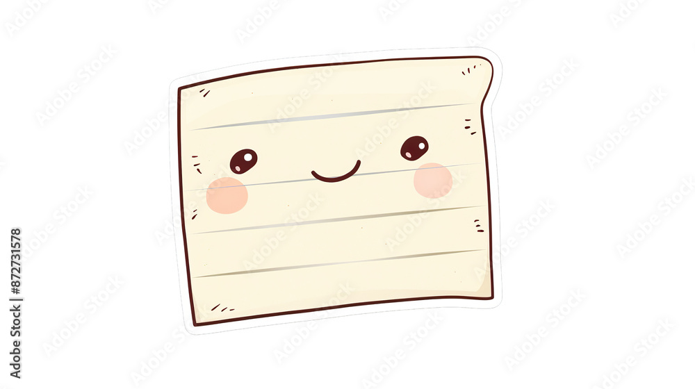 Cute lined paper with smile and heart emoji and a pen for writting some ...