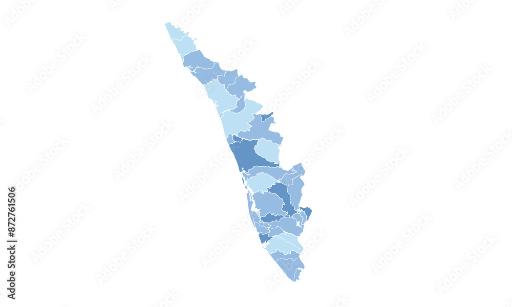 Map of Kochi isolated blue tone color style.Map of Japan.for website ...