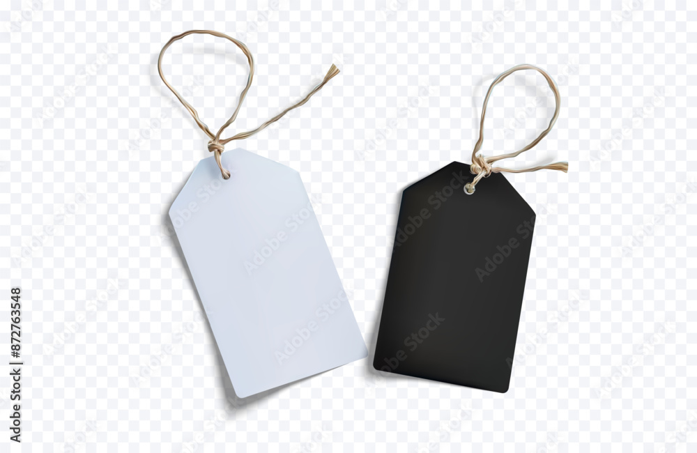 These meticulously designed vector tags feature a white and a black tag ...