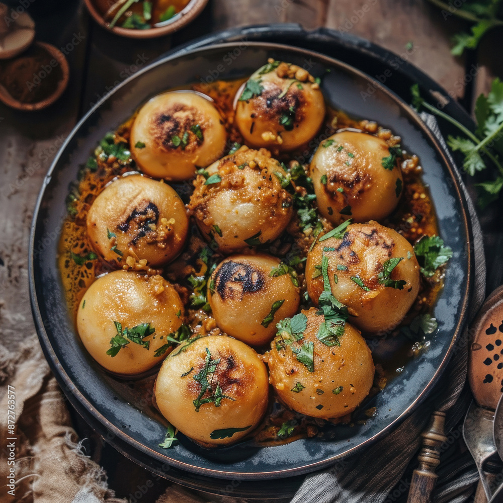 Litti Chokha, a traditional dish hailing from the Indian state of Bihar ...