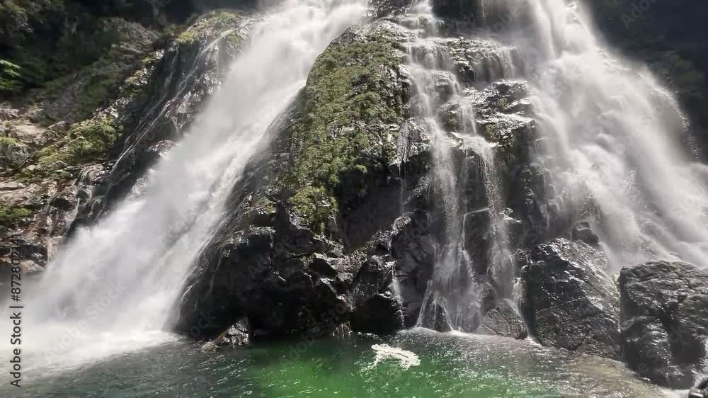 Okono-taki Falls are grand waterfalls representative of Yakushima ...
