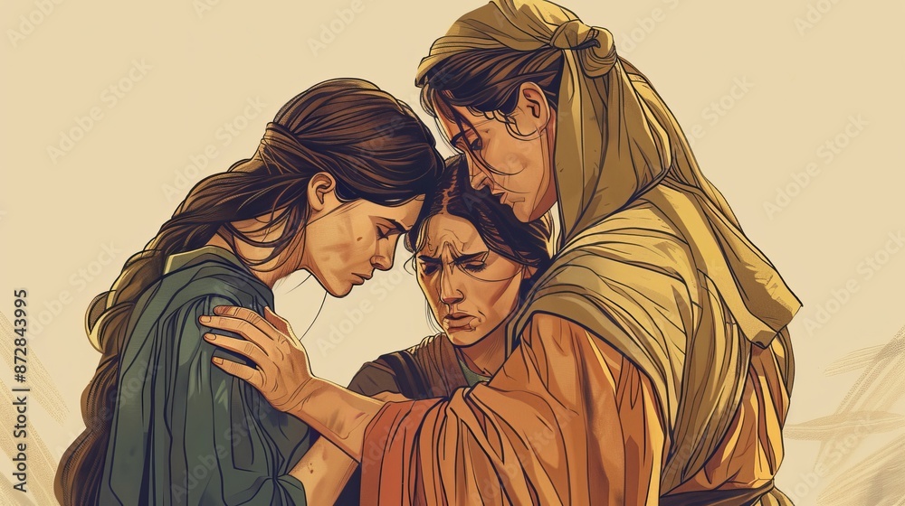 Ruth,Naomi Loses Her Husband and Sons,Naomi Loses Her Husband and Sons ...