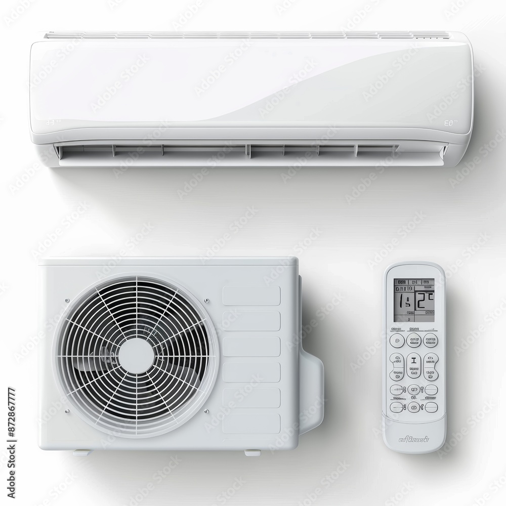 With indoor outdoor unit and remote control, mini split system with air ...