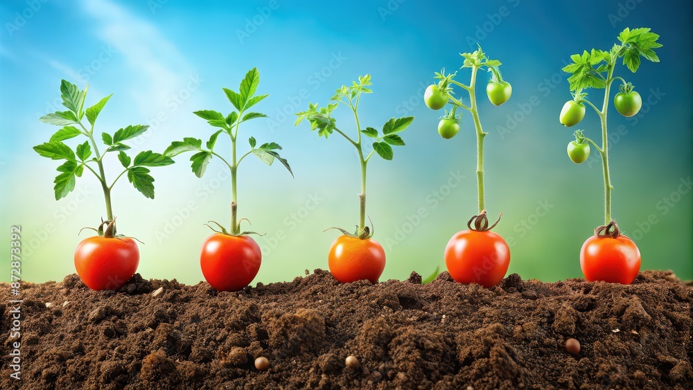 Tomato growth stages from seed to mature plant, Tomato, growth, stages ...