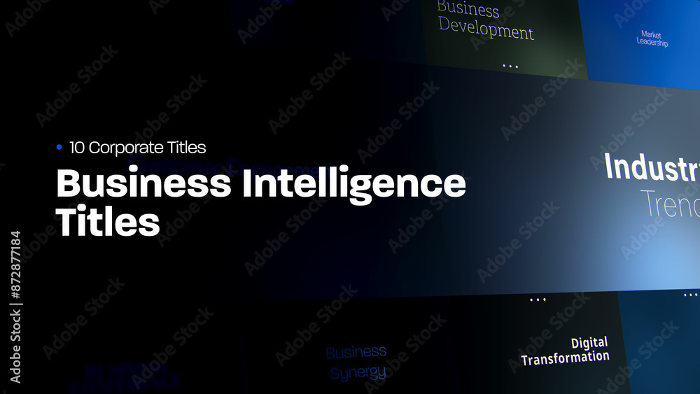 Business Intelligence Titles | 10 Motion Titles with Control Panels ...