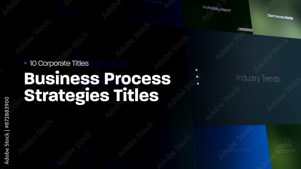 Business Process Strategies Titles | 10 Motion Titles with Control ...