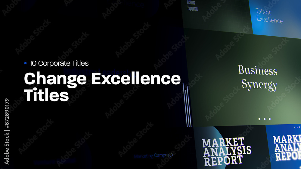 Change Excellence Titles | 10 Motion Titles with Control Panels Stock ...