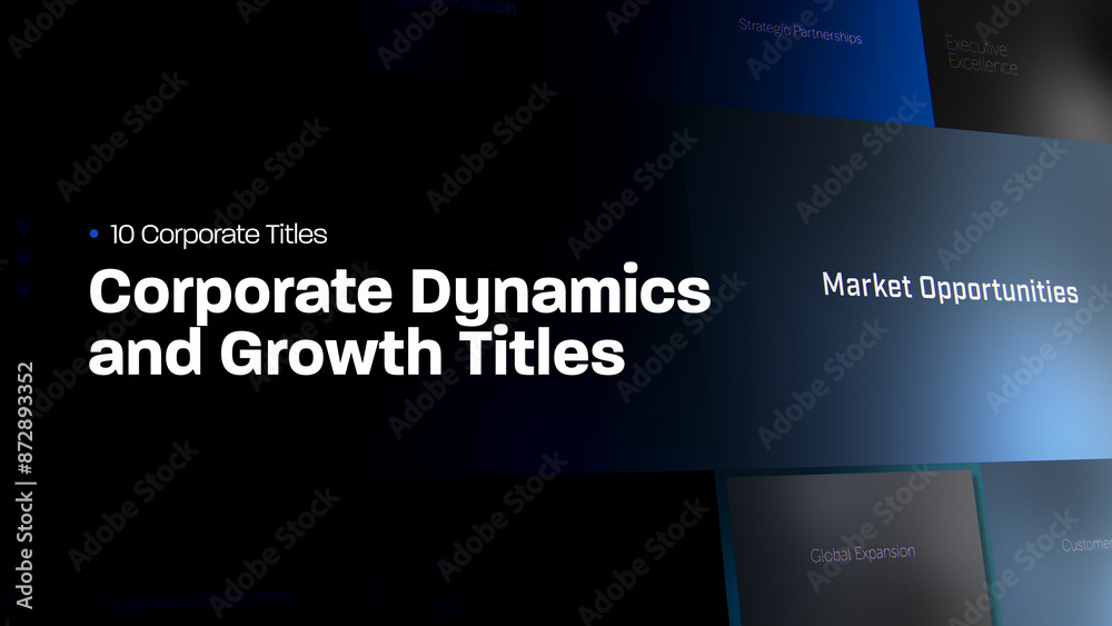 Corporate Dynamics and Growth Titles | 10 Motion Titles with Control ...