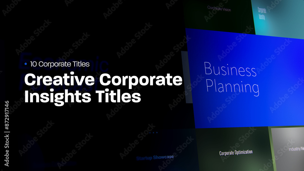 Creative Corporate Insights Titles | 10 Motion Titles with Control ...