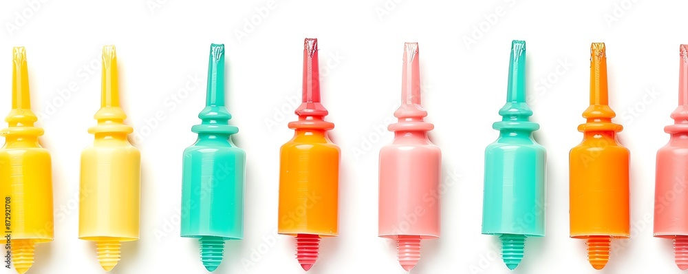 Pastel colors glue stick clipart, stationary element, retro style ...
