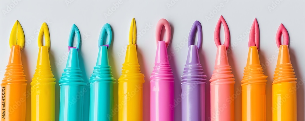 Pastel colors glue stick clipart, stationary element, retro style ...