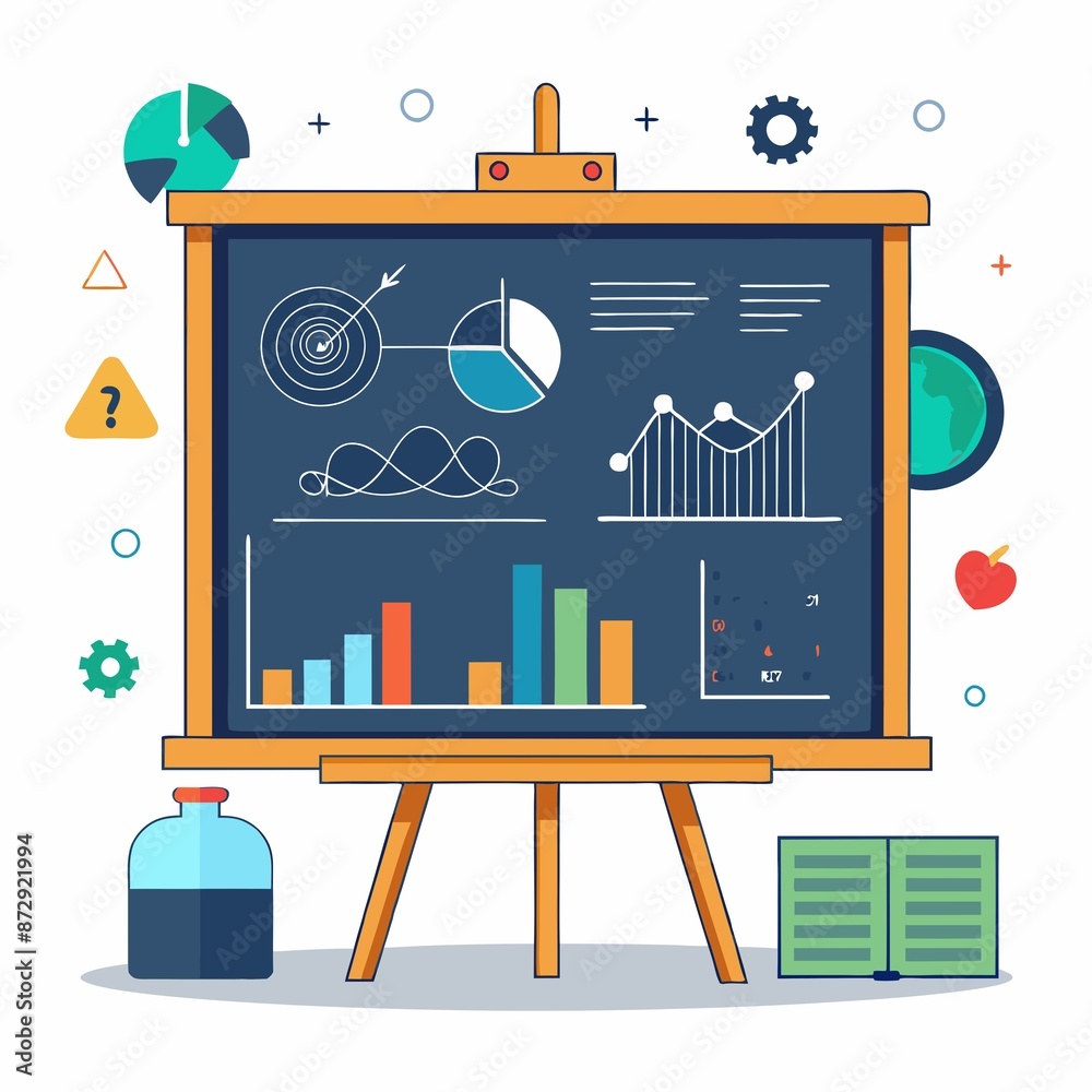 green earth, weather changes, large, isolated chalkboard with white ...