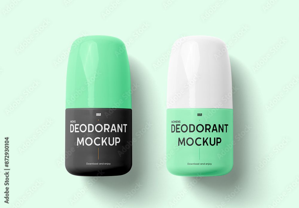 Lying Roll-On Deodorant Mockups Stock Template | Adobe Stock