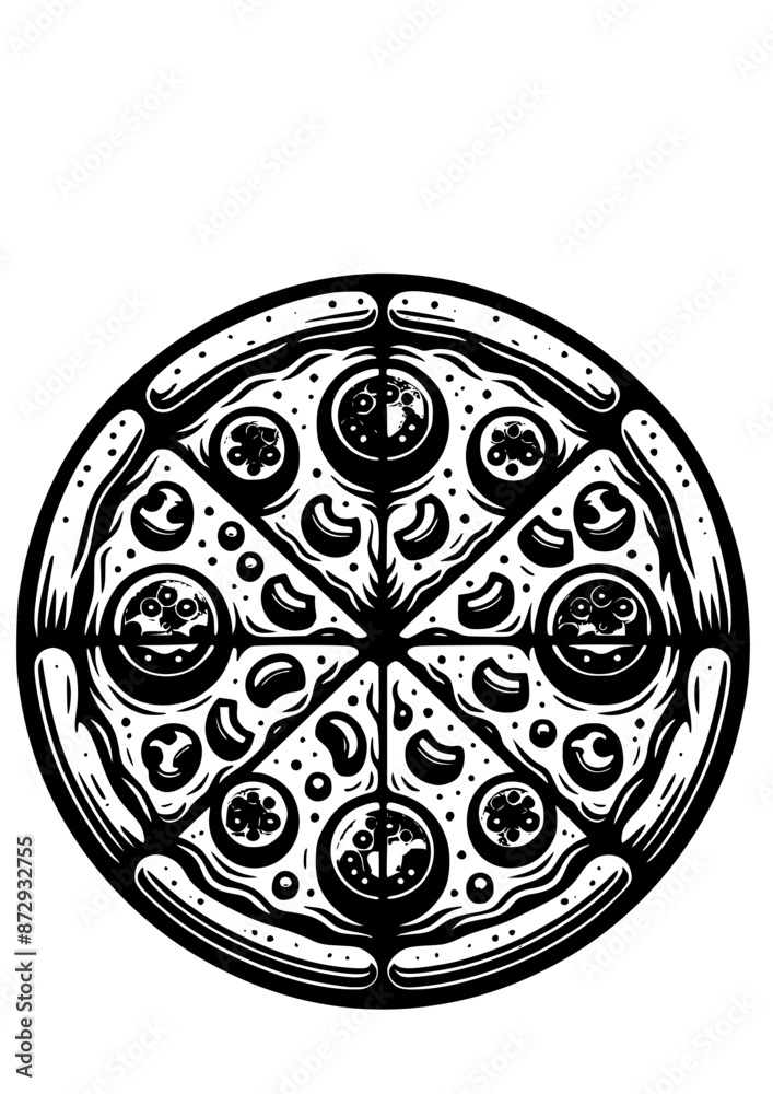 Pizza SVG, Food SVG, Fast Food SVG, Italian pizza SVG, Pizza Silhouette ...