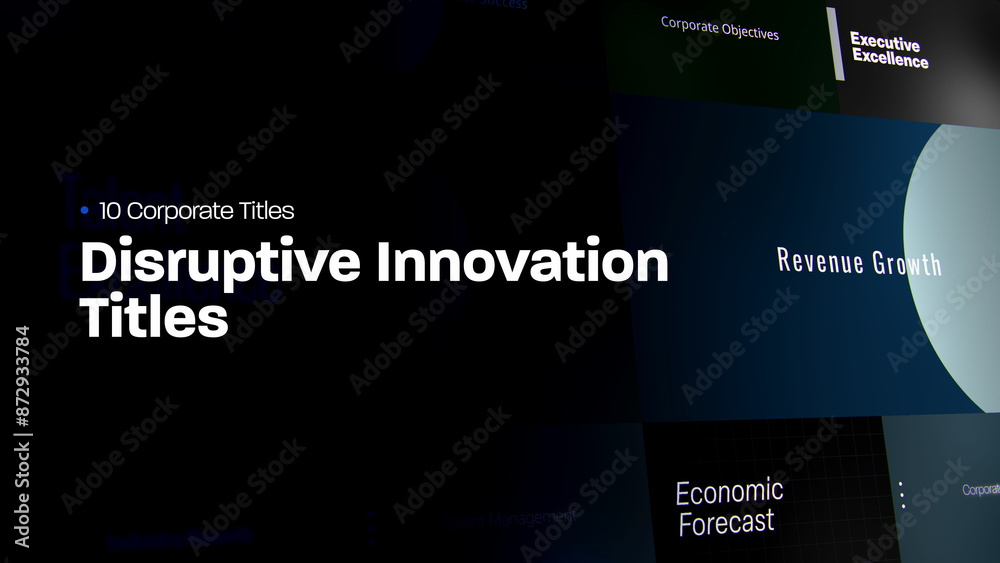 Disruptive Innovation Titles | 10 Motion Titles with Control Panels ...