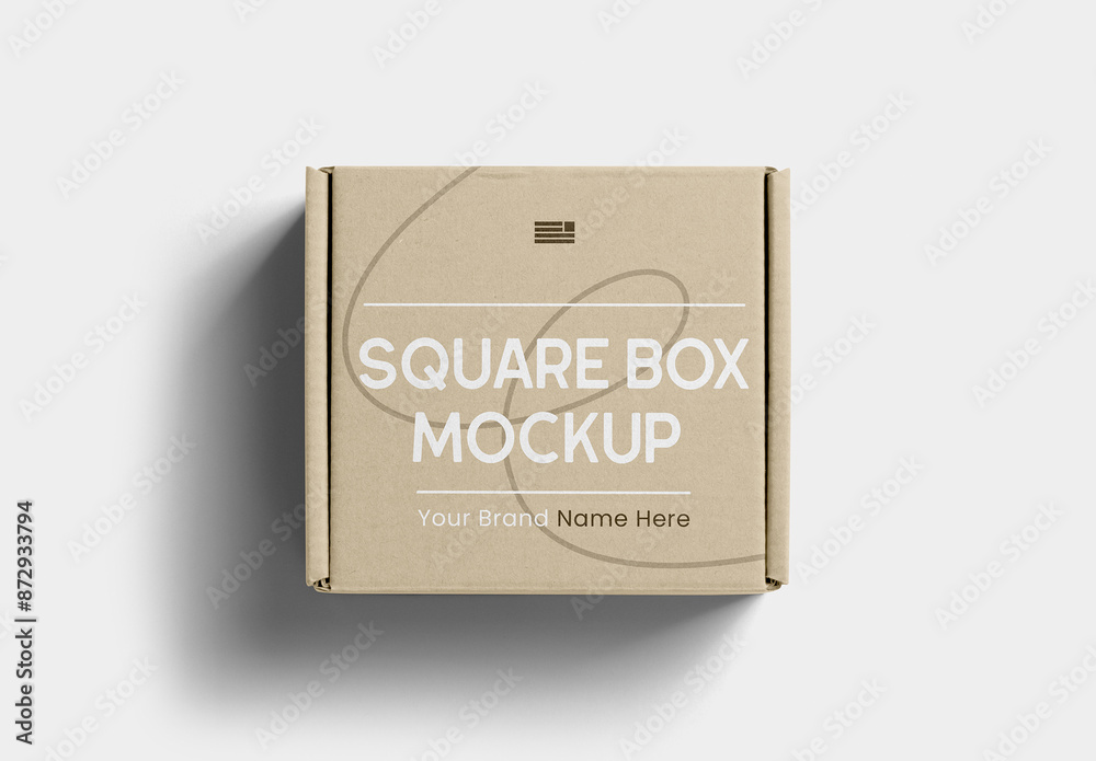 Small Square Box Mockup Stock Template | Adobe Stock