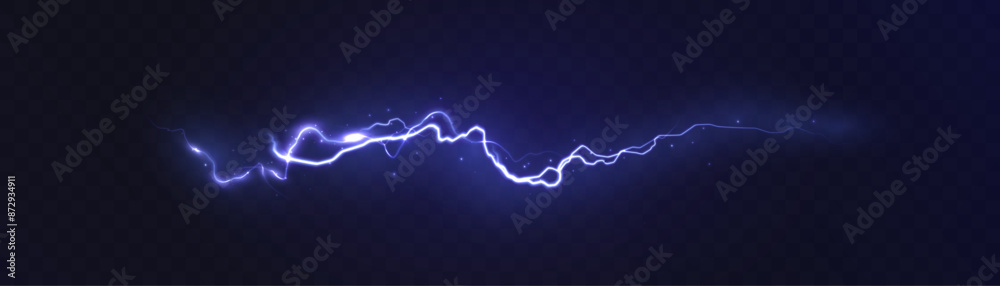 Power electrical energy lightning, lightning effect, bright light ...