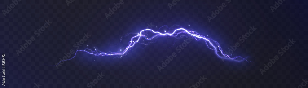 Power electrical energy lightning, lightning effect, bright light ...