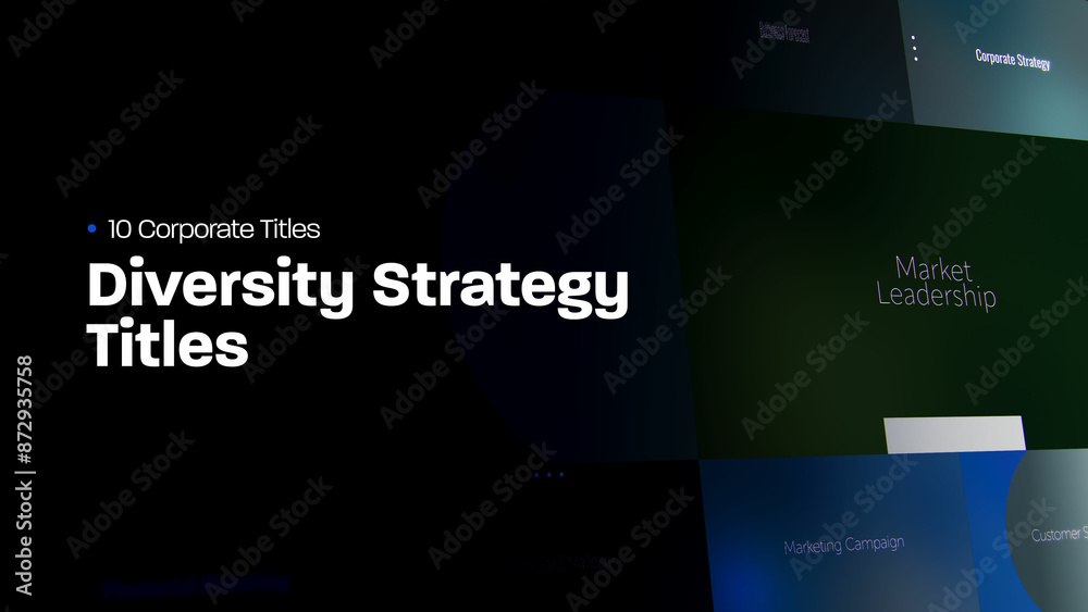 Diversity Strategy Titles | 10 Motion Titles with Control Panels Stock ...