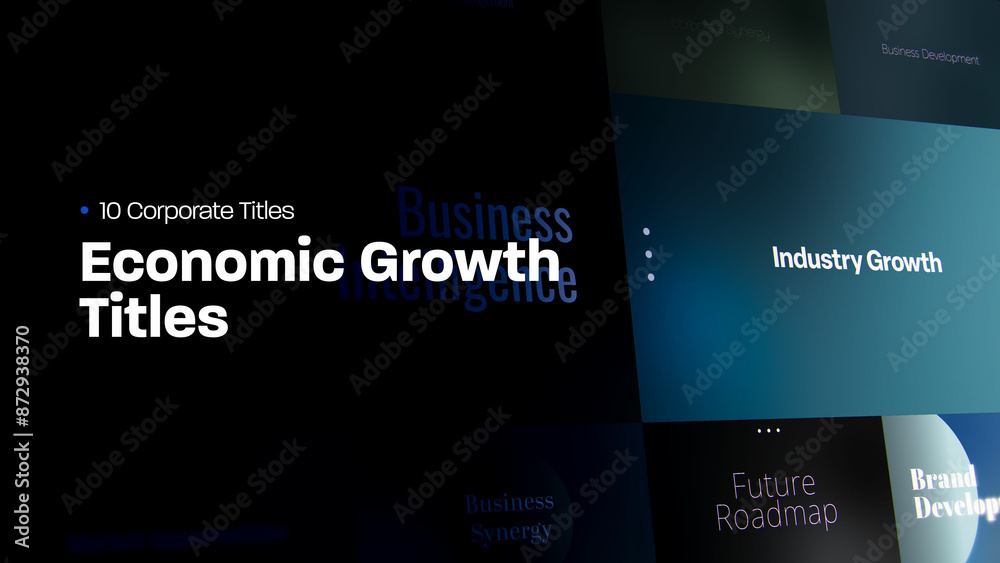 Economic Growth Titles | 10 Motion Titles with Control Panels Stock ...