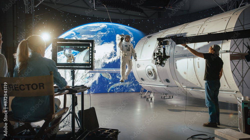 Innovative Female Director Leads a Diverse Crew in Filming a Sci-fi ...