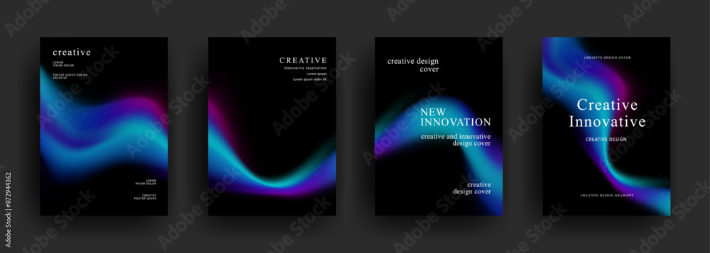 Abstract gradient poster template. Modern Covers Design. Mesh gradient ...