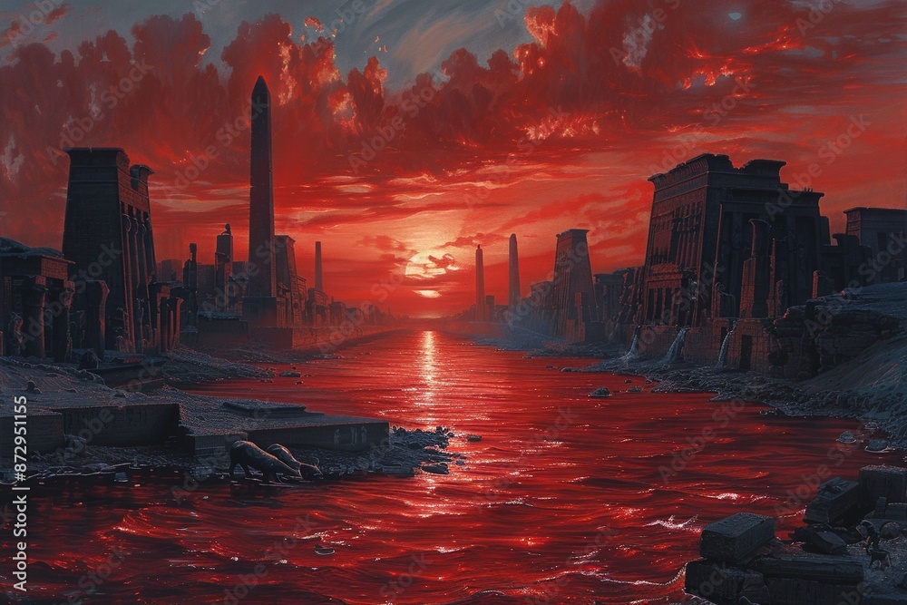 Experience the dramatic depiction of the biblical Plague of Egypt with ...