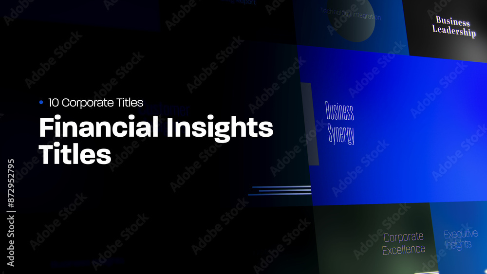 Financial Insights Titles | 10 Motion Titles with Control Panels Stock ...