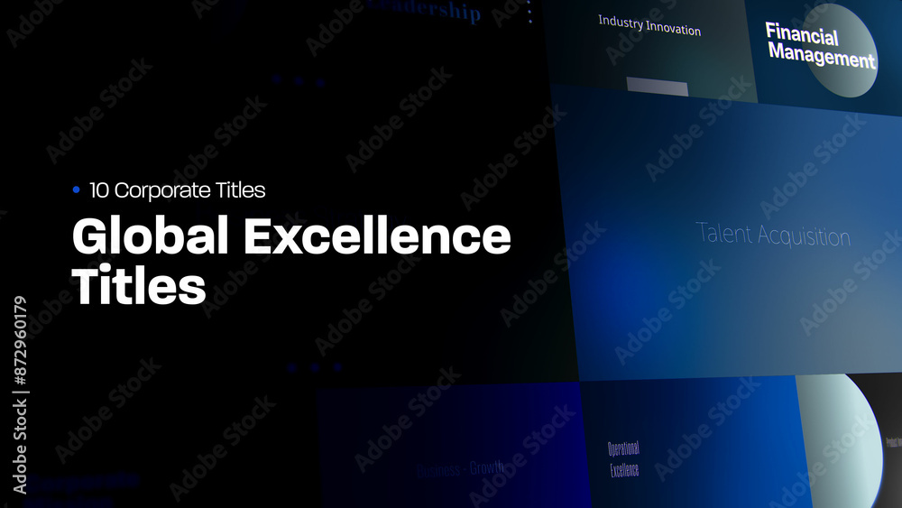 Global Excellence Titles | 10 Motion Titles with Control Panels Stock ...