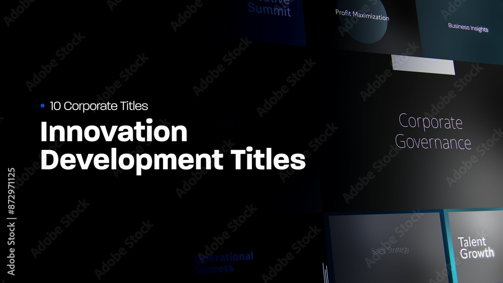Innovation Development Titles | 10 Motion Titles with Control Panels ...