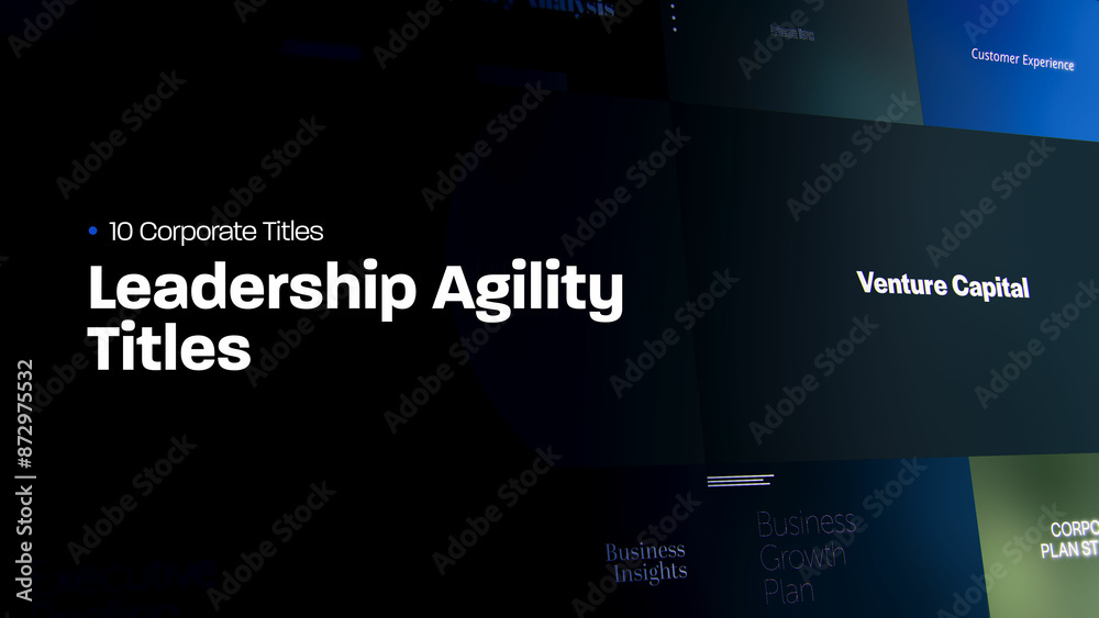 Leadership Agility Titles | 10 Motion Titles with Control Panels Stock ...