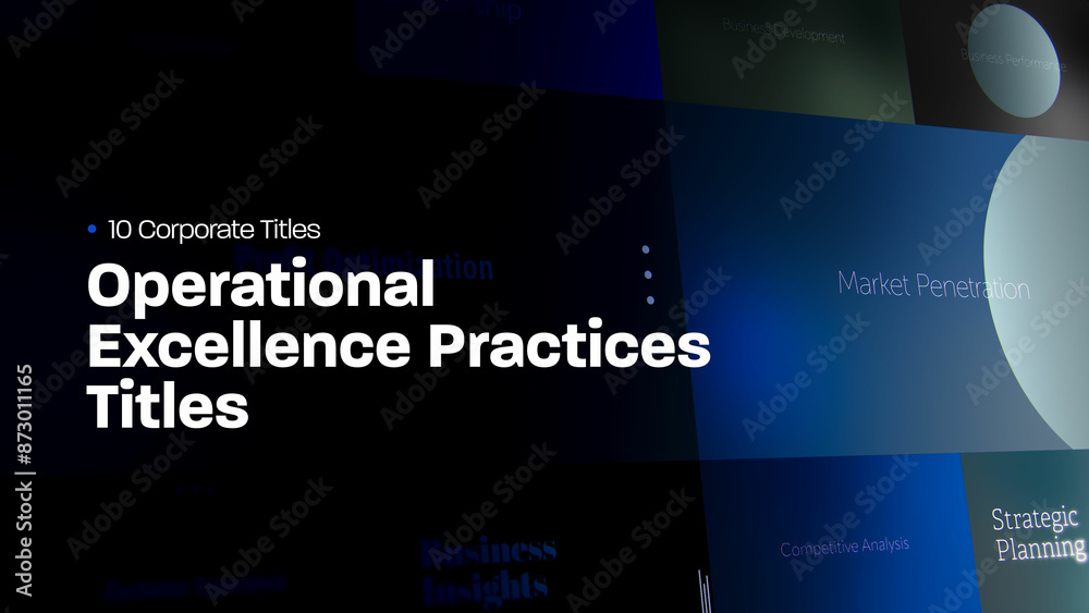 Operational Excellence Practices Titles | 10 Motion Titles with Control ...
