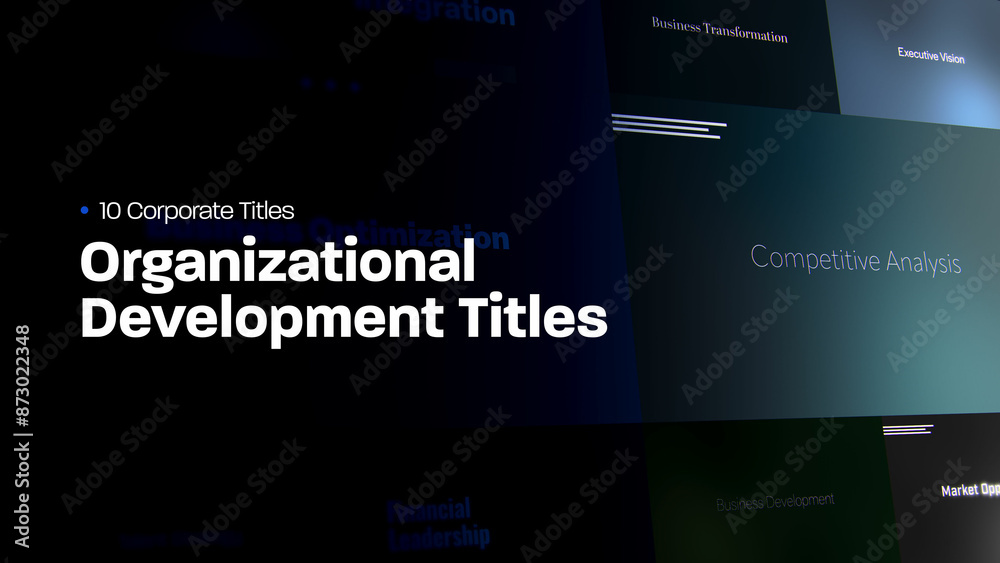 Organizational Development Titles | 10 Motion Titles with Control ...