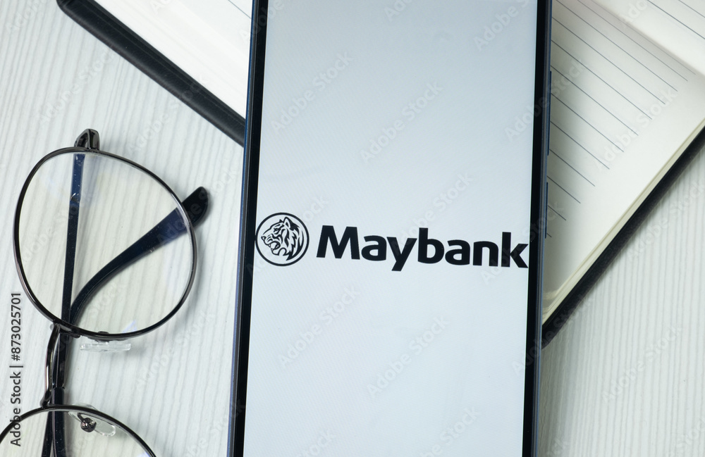 New York, USA - 30 June 2024: Maybank Logo on Phone Screen, Company ...
